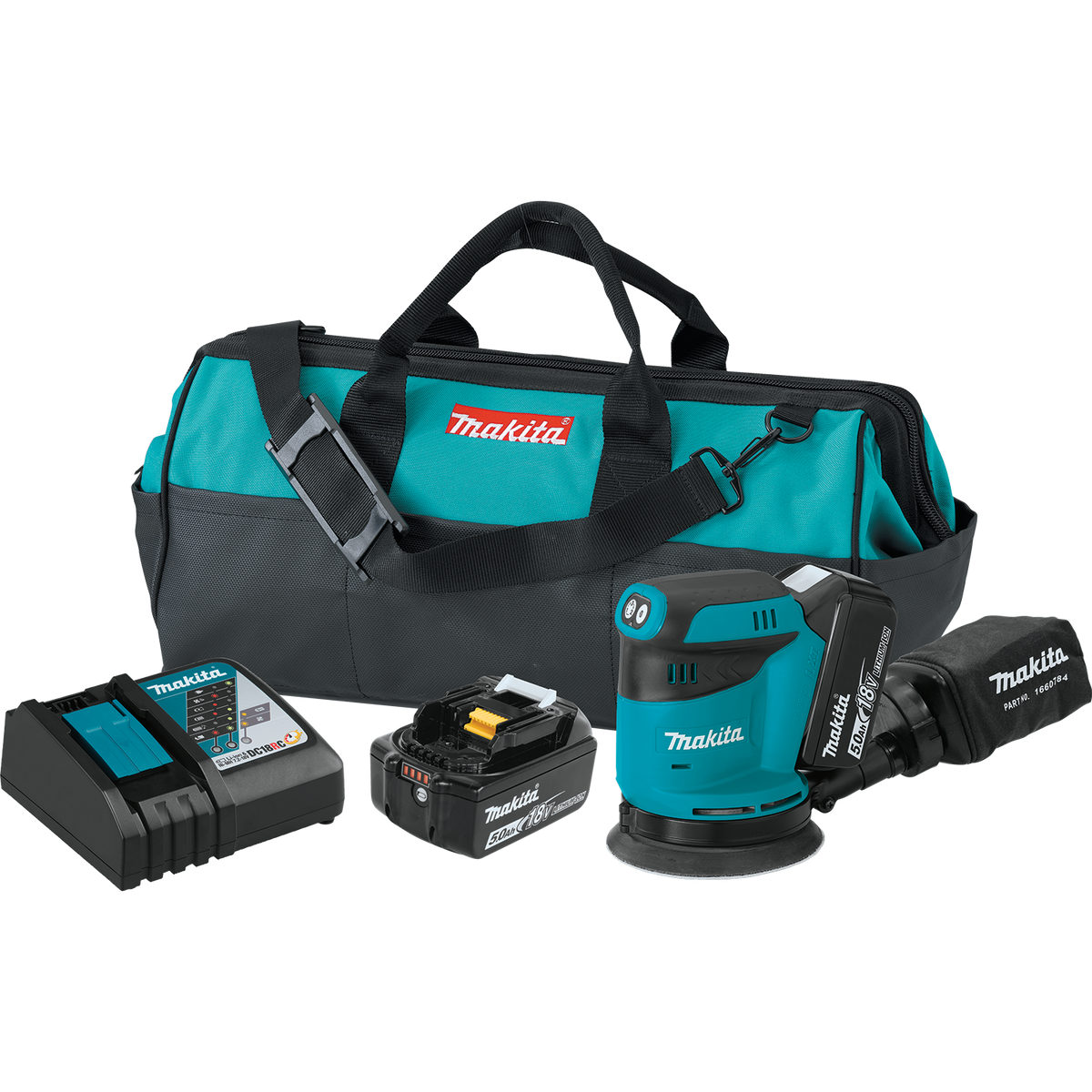 Makita XOB01T 18V LXT Cordless 5" Random Orbit Sander Kit — Coastal Tool